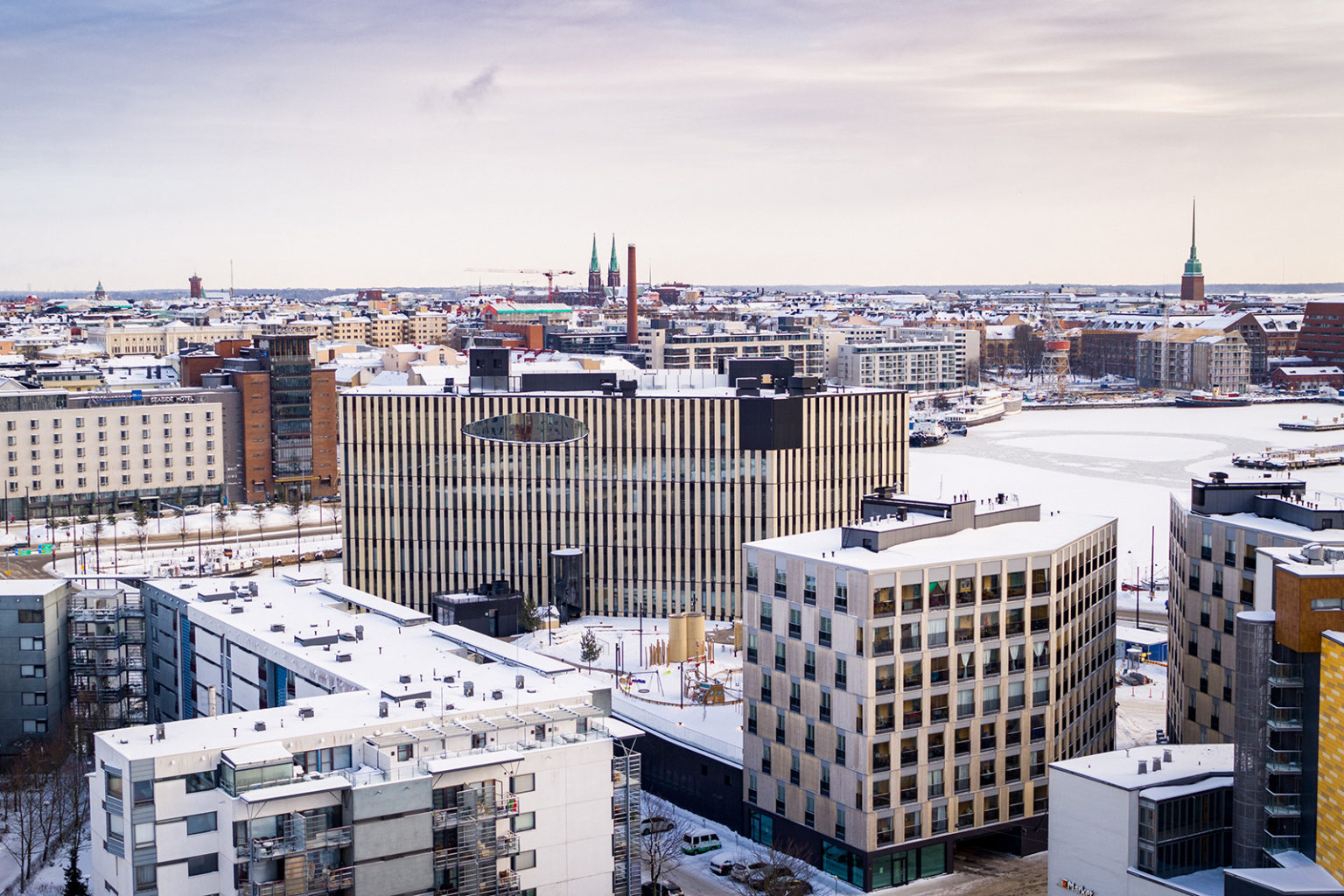 Most imposing head office buildings are now made of wood - among these ...